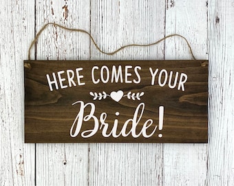 Here Comes Bride Sign - Etsy