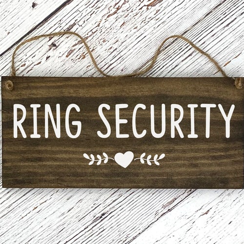 Ring Security Wedding Sign Ring Bearer Sign Rustic Wedding - Etsy