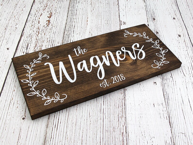 Personalized Rustic Hand Painted Wood Sign Family Name Sign - Etsy