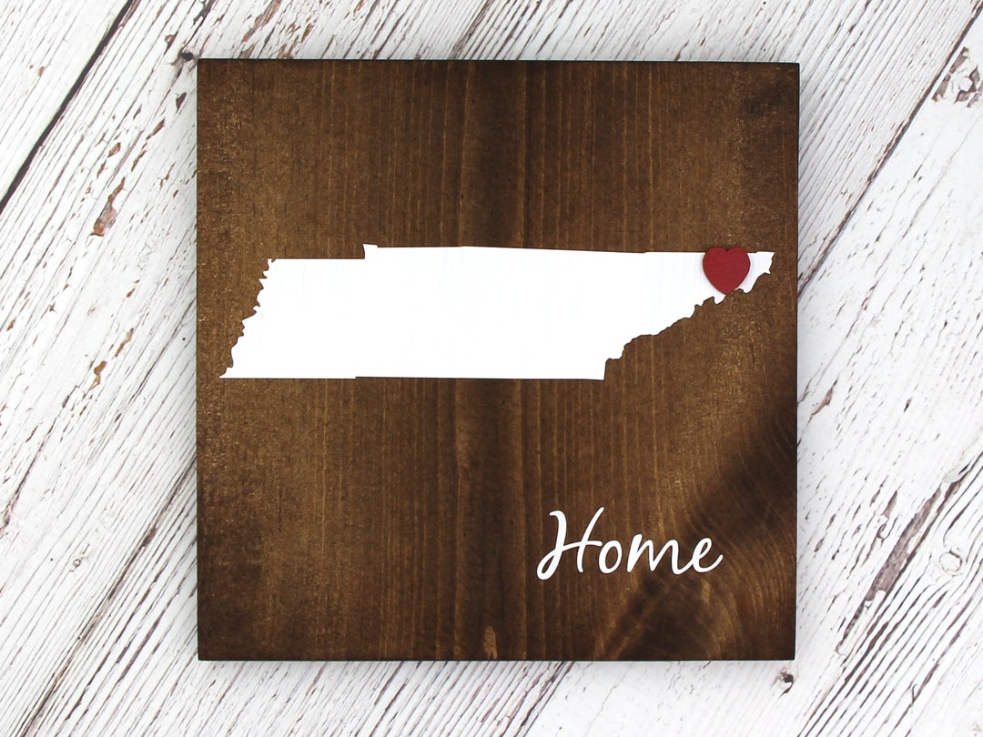 Tennessee State Home Sign, All States Available, Rustic Hand Painted ...