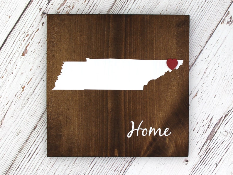Tennessee State Home Sign All States Available Rustic Hand | Etsy