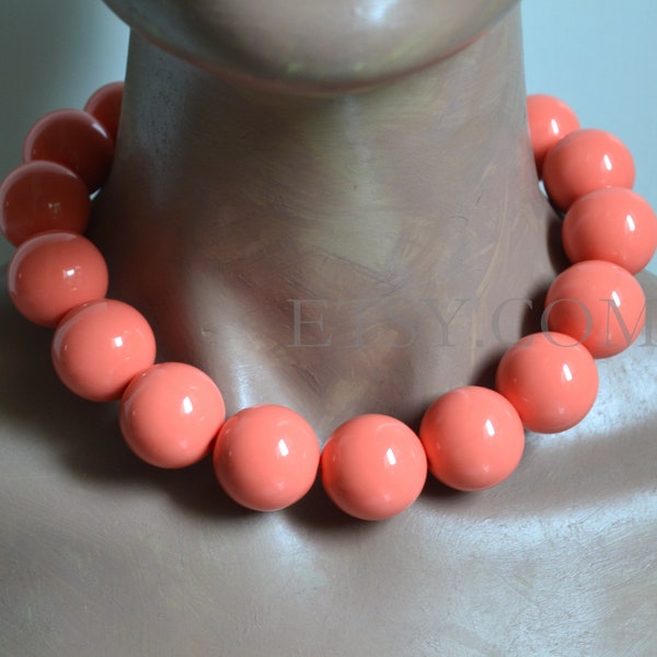 Pink Coral Necklace - Etsy