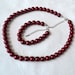 10mm Dark Red Pearl Set, Dark Red Pearl Necklace and Dark Red Pearl ...