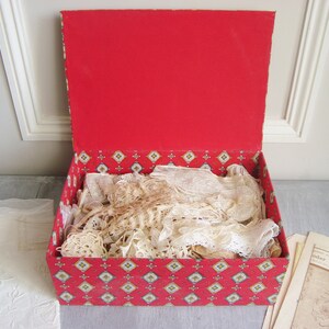 Vintage Box of French Lace Antique Embroidery and Patterns Needlecraft ...