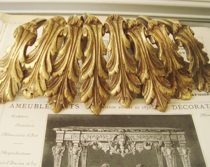 Rare Set of 8 Antique French Bronze Curtain Rings in Rococo Style 19th ...