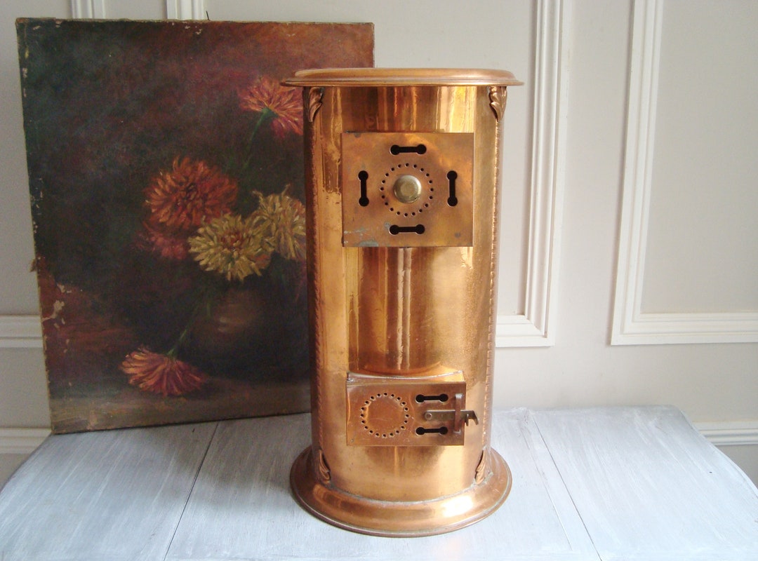 Vintage Copper Faux Log Burner Trompe L'oeil Fire Place Decoration - Etsy