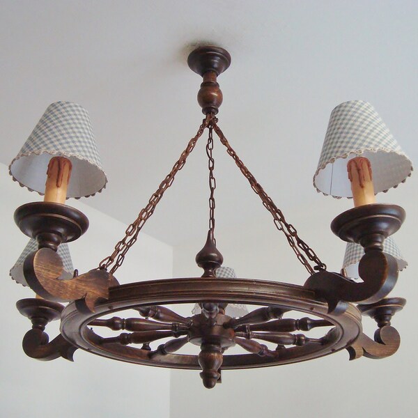 Wood Wagon Wheel Light - Etsy