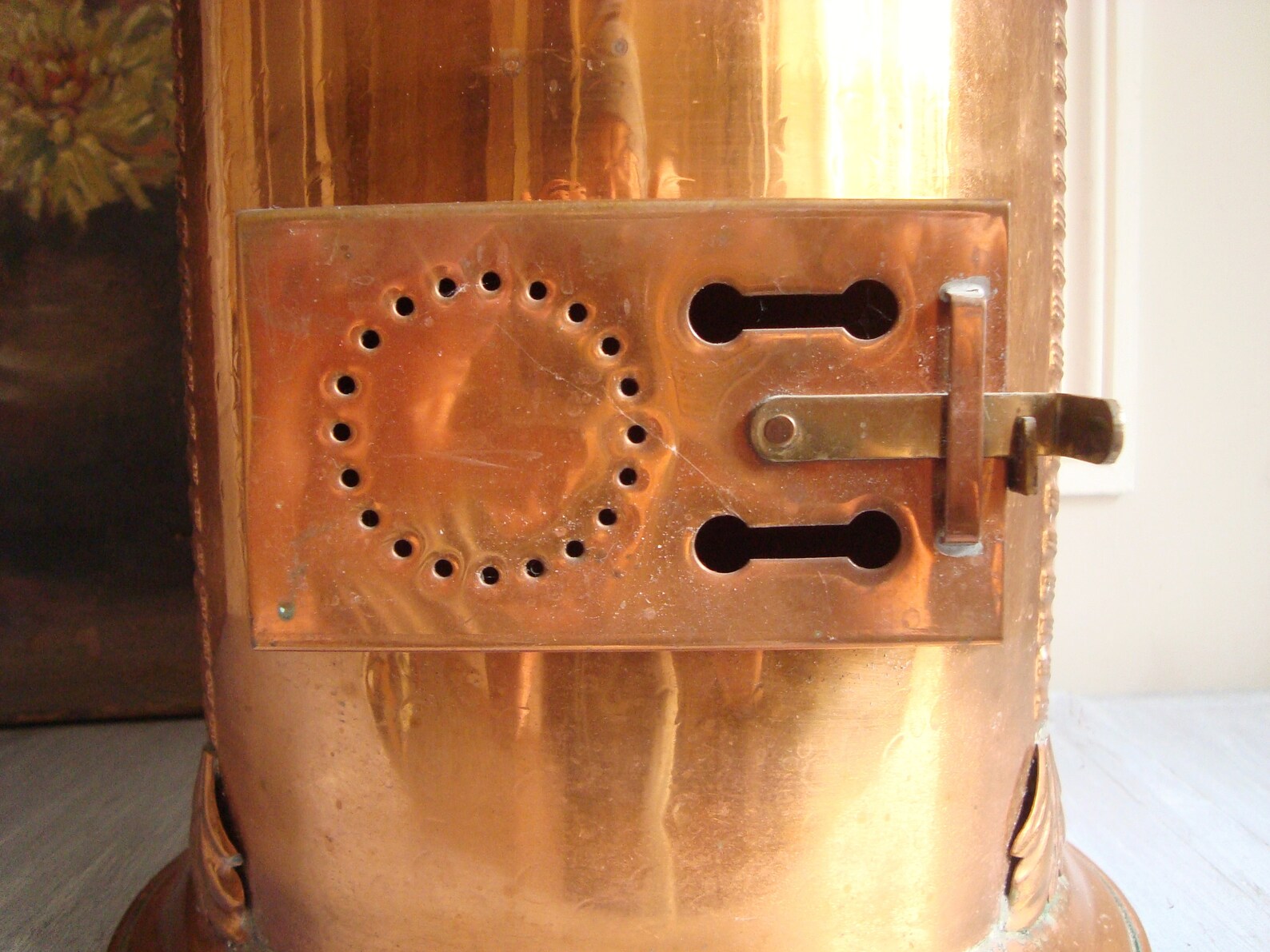 Vintage Copper Faux Log Burner Trompe L'oeil Fire Place - Etsy