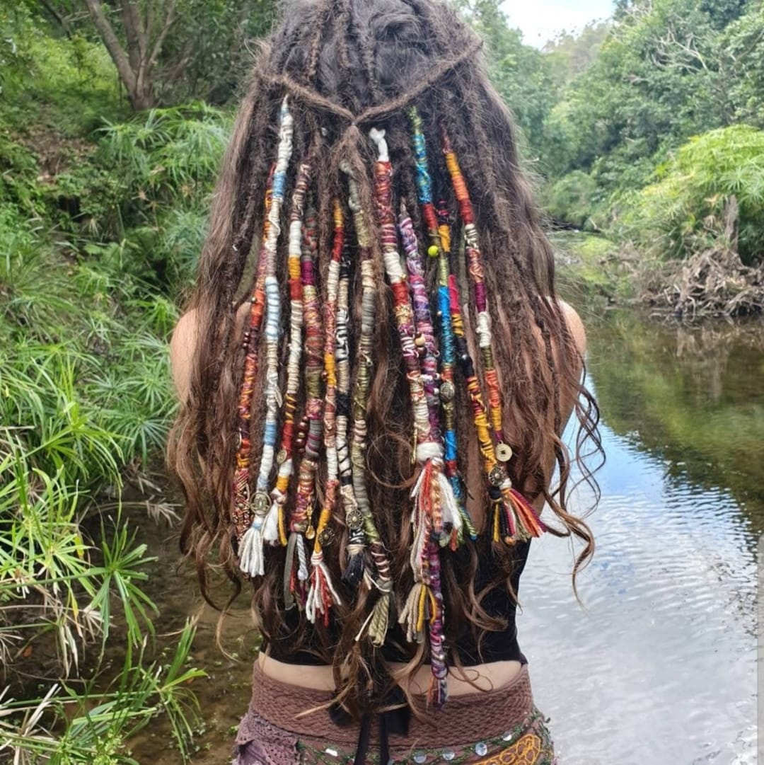 Hair Wrap ' Dreadlock ' Extension Attachable One SINGLE Custom Hairwrap ...