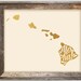 Hawaii State Printable • aloha HI Typography State Print • Faux Gold ...