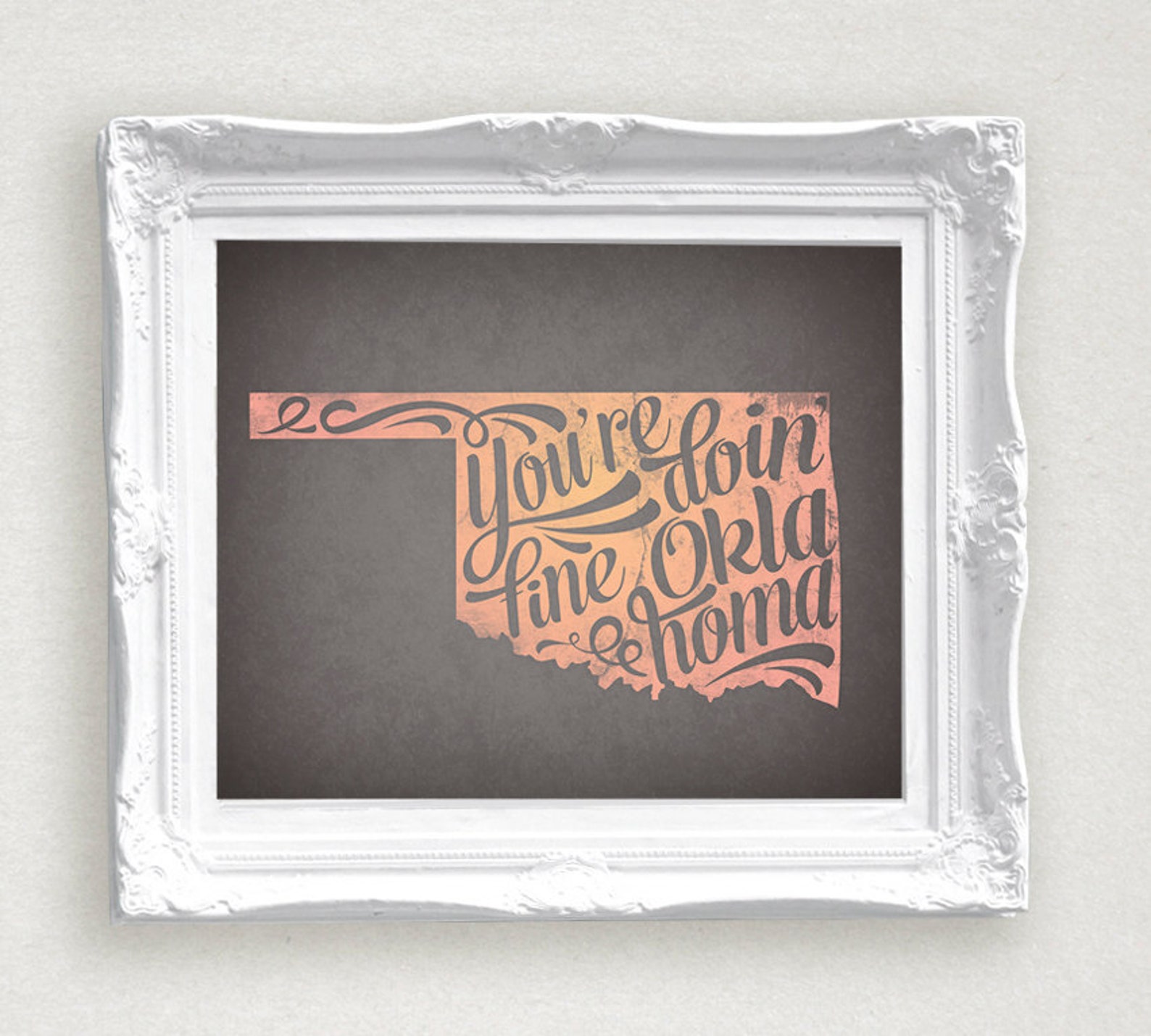 Oklahoma State Print 8 X 10 - Etsy