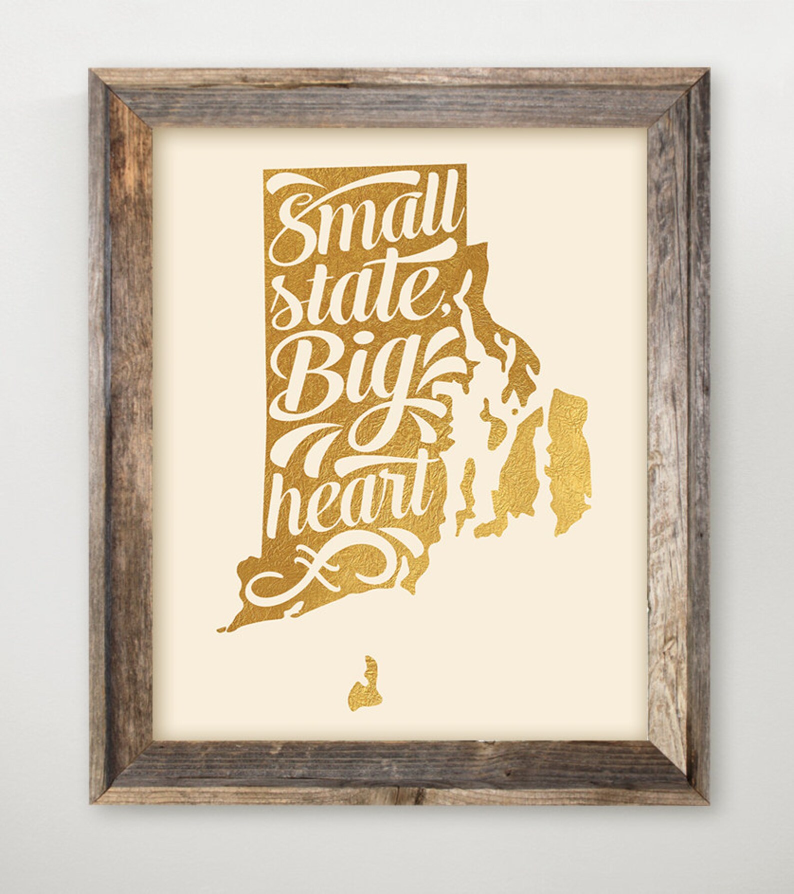 Rhode Island State Printable RI Small State Big Heart Art - Etsy