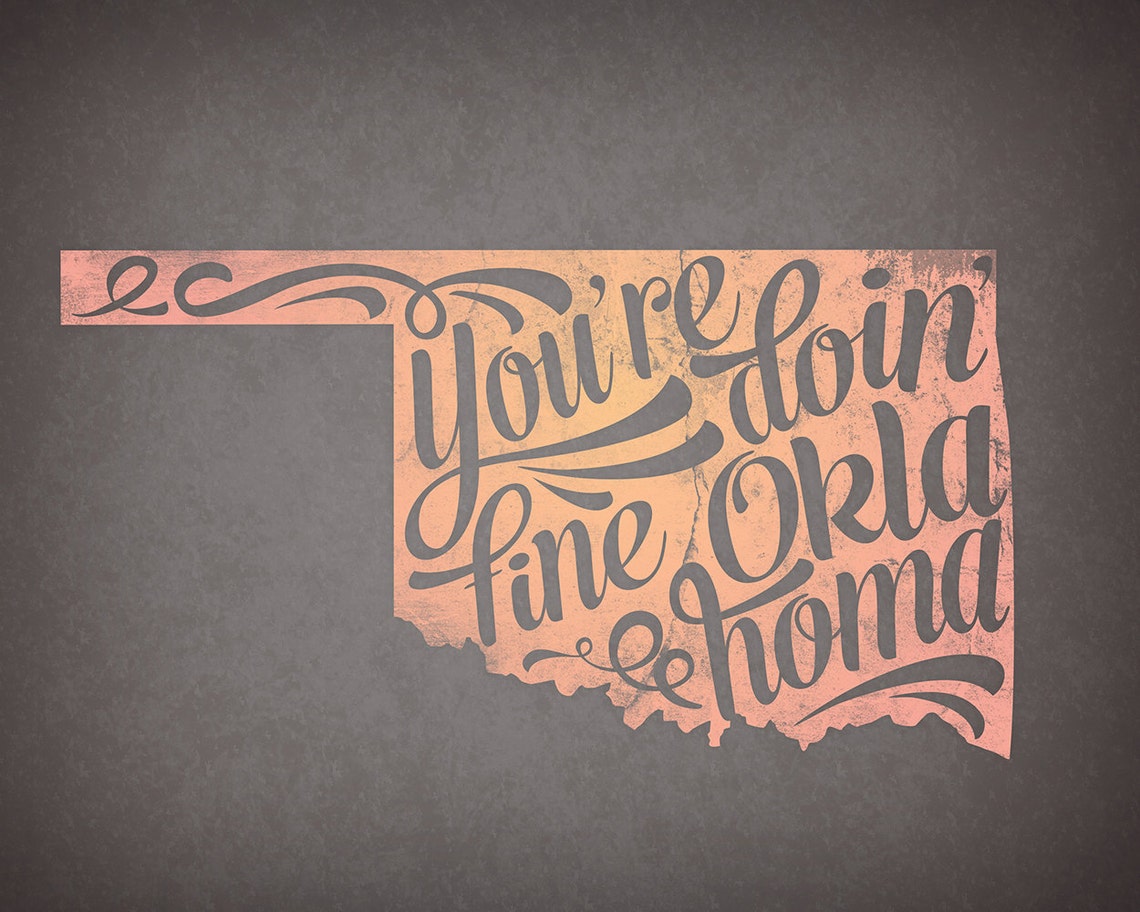 Oklahoma State Print 8 X 10 - Etsy