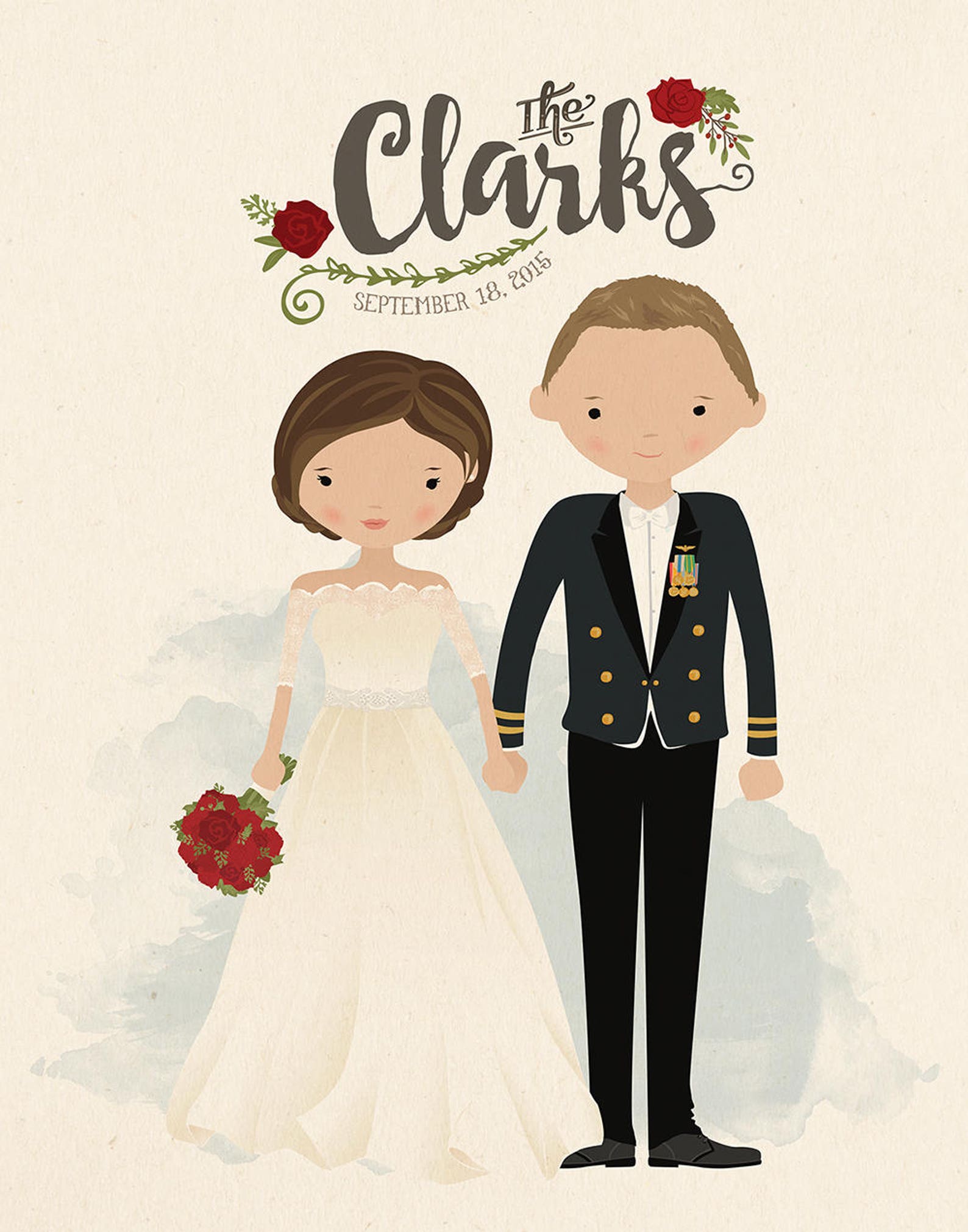 Military Wedding Portrait US Army Wedding custom - Etsy