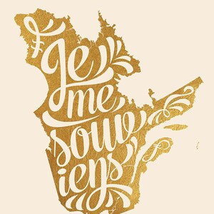Quebec Printable • Je Me Souviens • Quebec Map Art • Province Map Art ...
