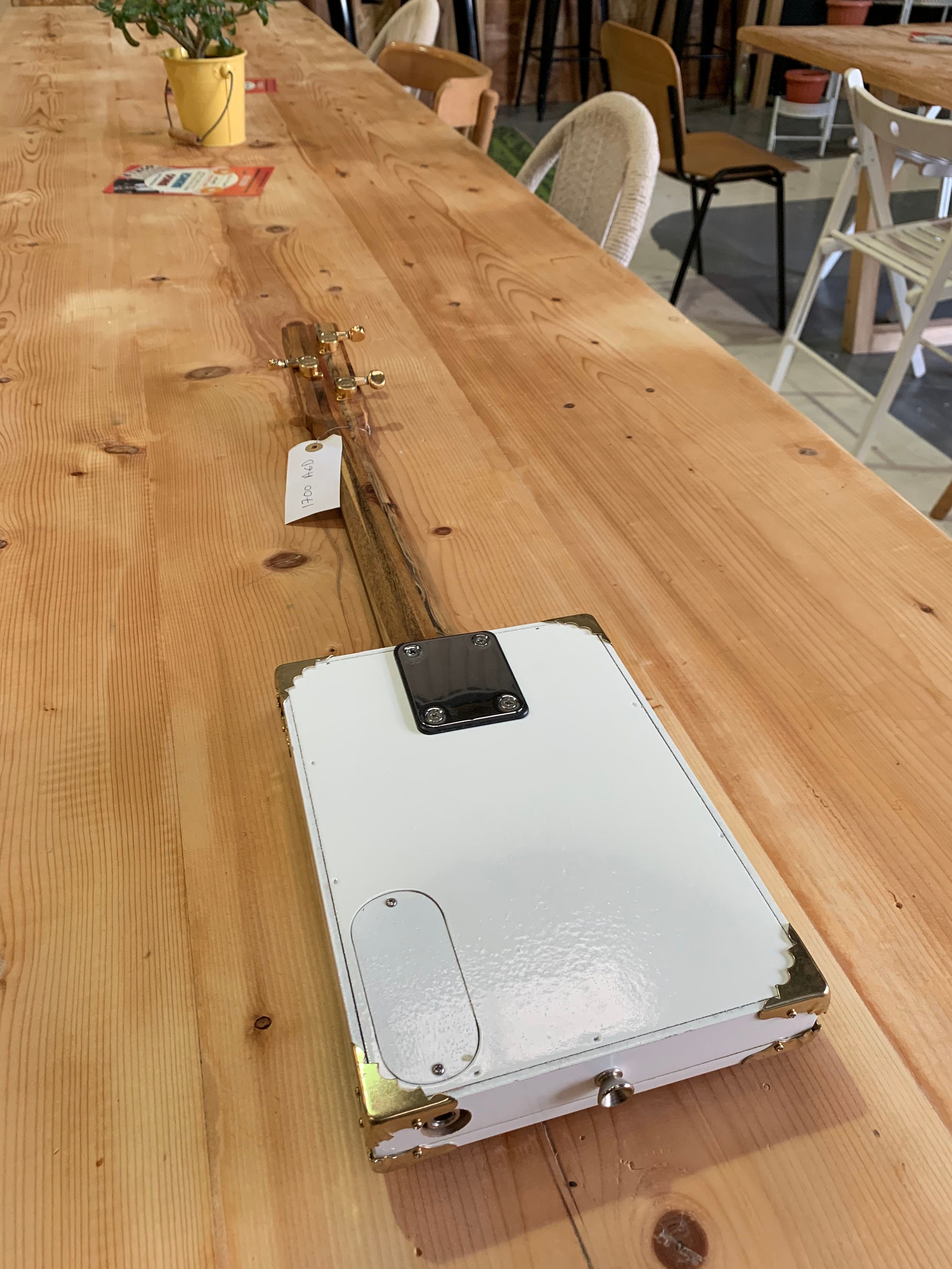 3 String Solid Body Electric Cigar Box Guitar Anniversary Edition ...