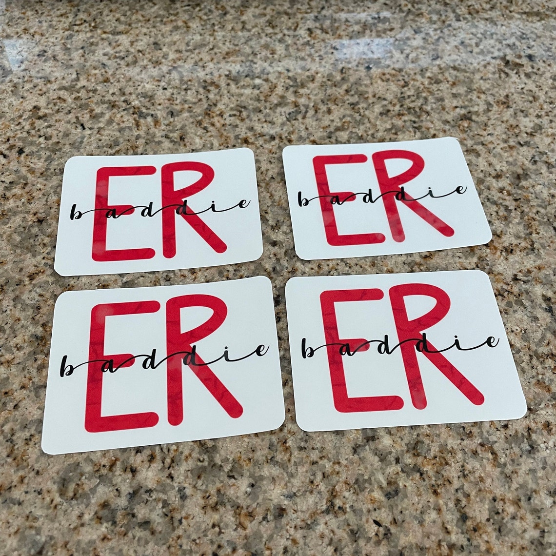 ER Baddie - ER Nurse - Emergency Room Nurse - Waterproof Vinyl Sticker ...