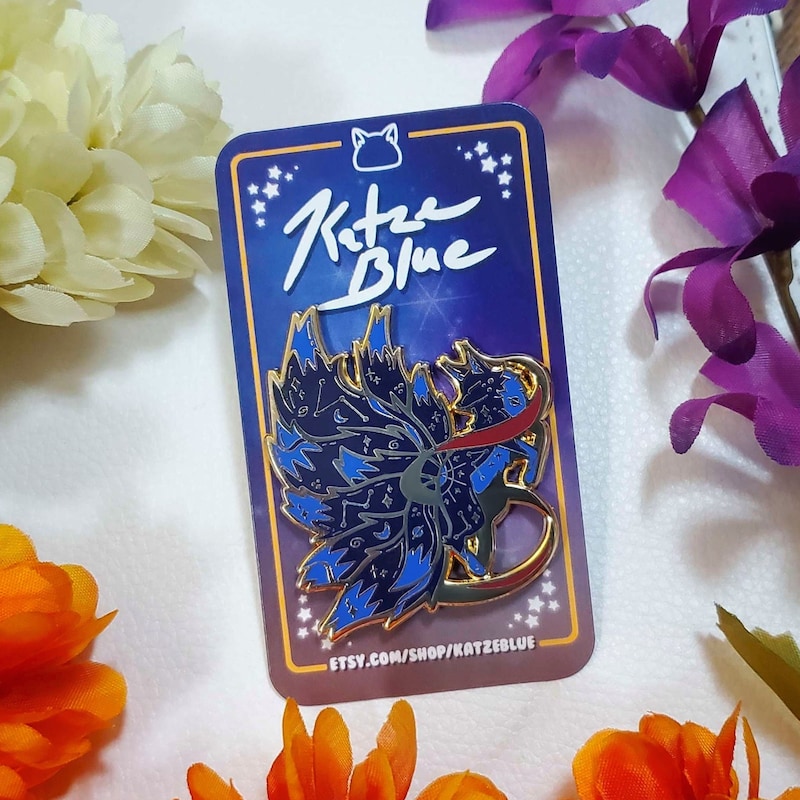 Kitsune Pin Badge - Etsy