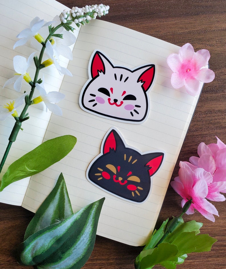 Lucky Cat Stickers / Cat Stickers / Cat Planner Stickers / Animal ...