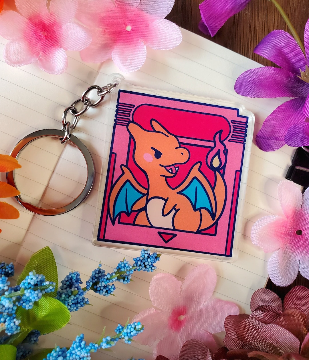 Cartridge Charizard Acrylic Charm / Pokemon Charm / Cute Acrylic Charm ...