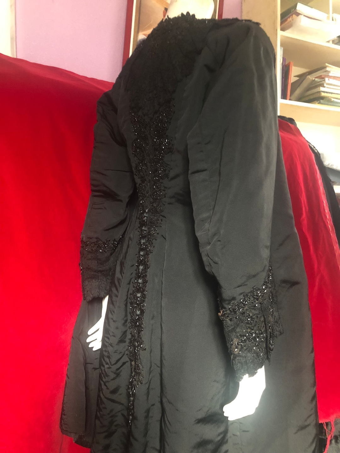 Victorian Edwardian Antique Ladies Mourning Coat Lace - Etsy