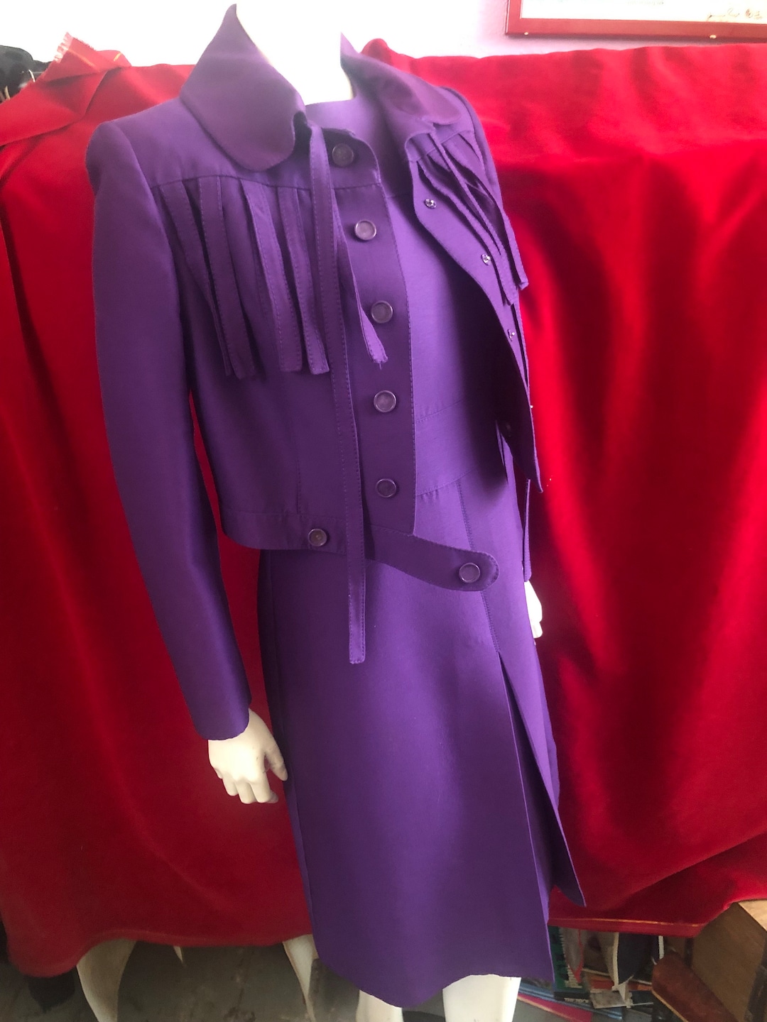Louis Féraud for André Peters Mod 2 Pieces, Purple Dress & Jacket ...
