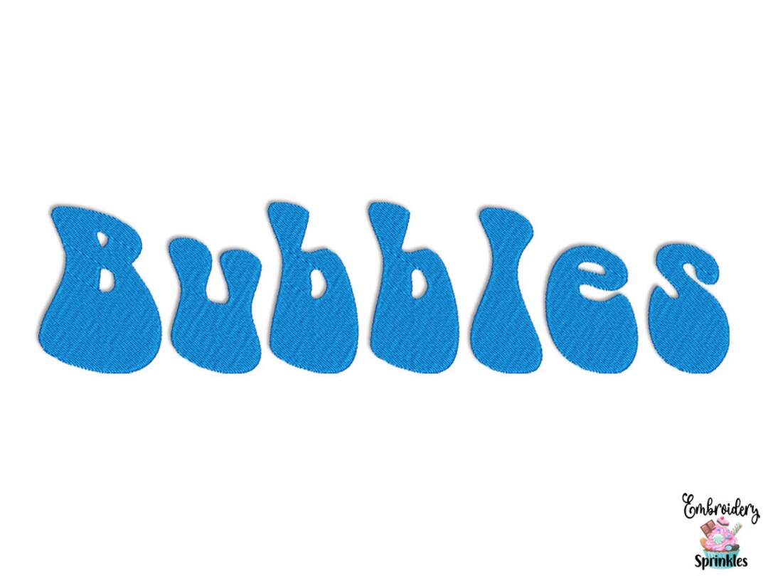 Bubbles Machine Embroidery Font Alphabet, Fun Embroidery Download, BX ...