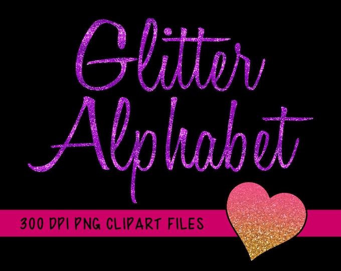 Popular Glitter Letters and Numbers, Glitter Alphabet Bundle, Glitter ...