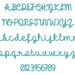 Cursive Embroidery Font Alphabet, Script Machine Embroidery Font, BX ...