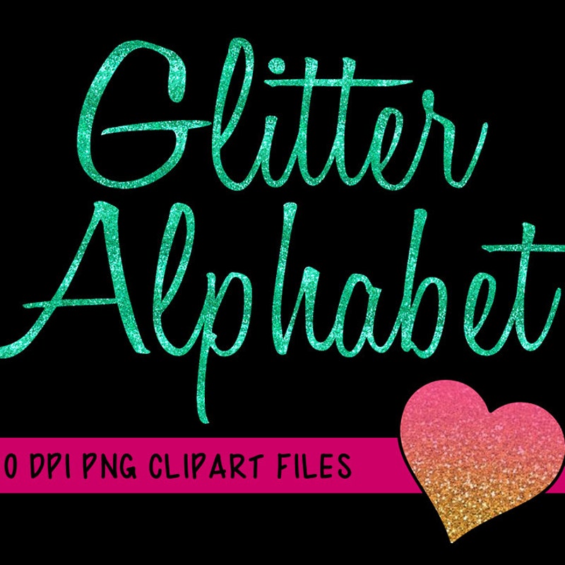 Glitter Letters - Etsy