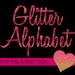 Pink Glitter Alphabet Clipart, Glitter Alphabet Clip Art, Pink Glitter ...