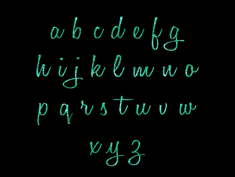 Turquoise Glitter Alphabet Clipart, Glitter Alphabet Clip Art, Teal ...