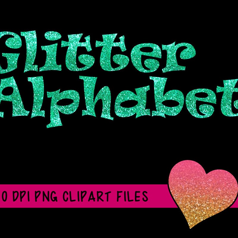 Glitter Letters - Etsy