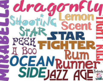 Machine Embroidery Font Monogram Alphabet Bundle, 20 Embroidery Fonts ...