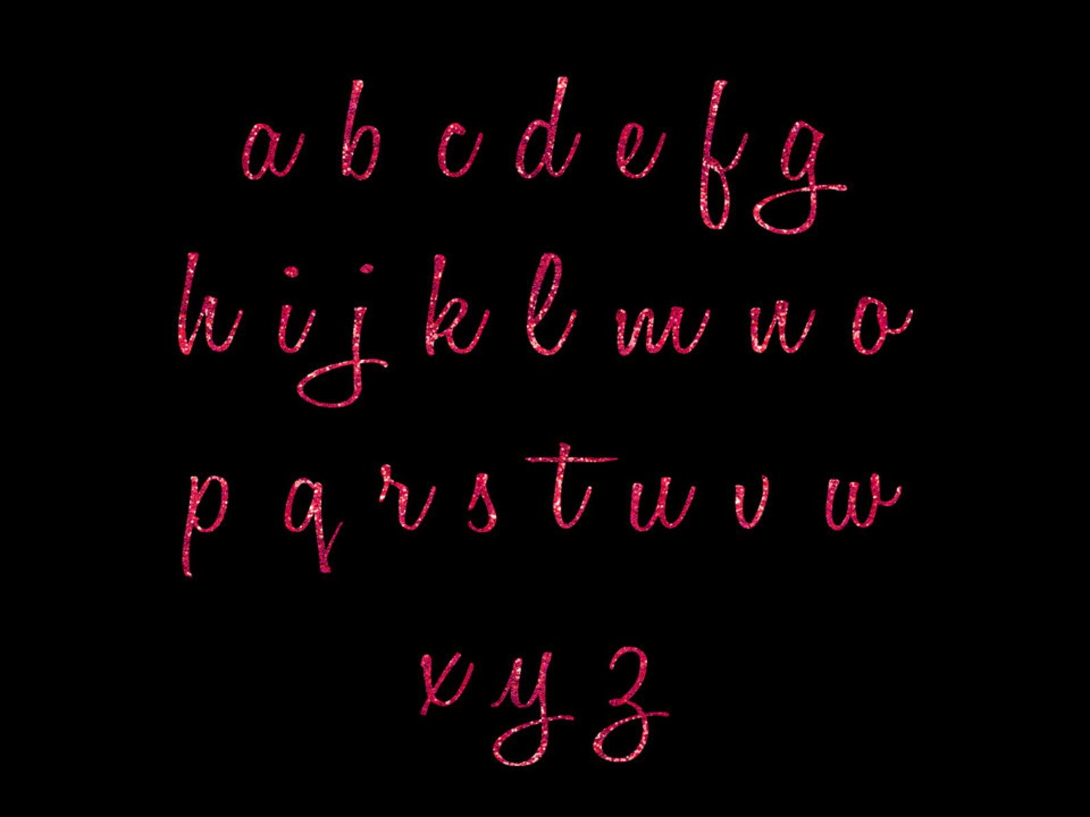 Pink Glitter Alphabet Clipart, Glitter Alphabet Clip Art, Pink Glitter ...