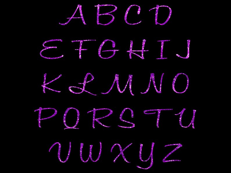 Purple PNG Glitter Alphabet Clipart, Glitter Alphabet Clip Art, Purple ...