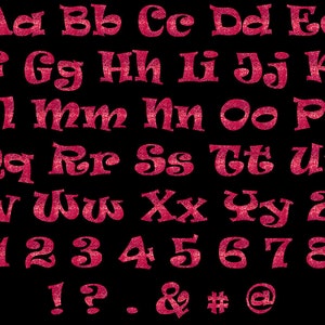 Pink Glitter Alphabet Clipart, Glitter Alphabet Clip Art, Pink Glitter ...