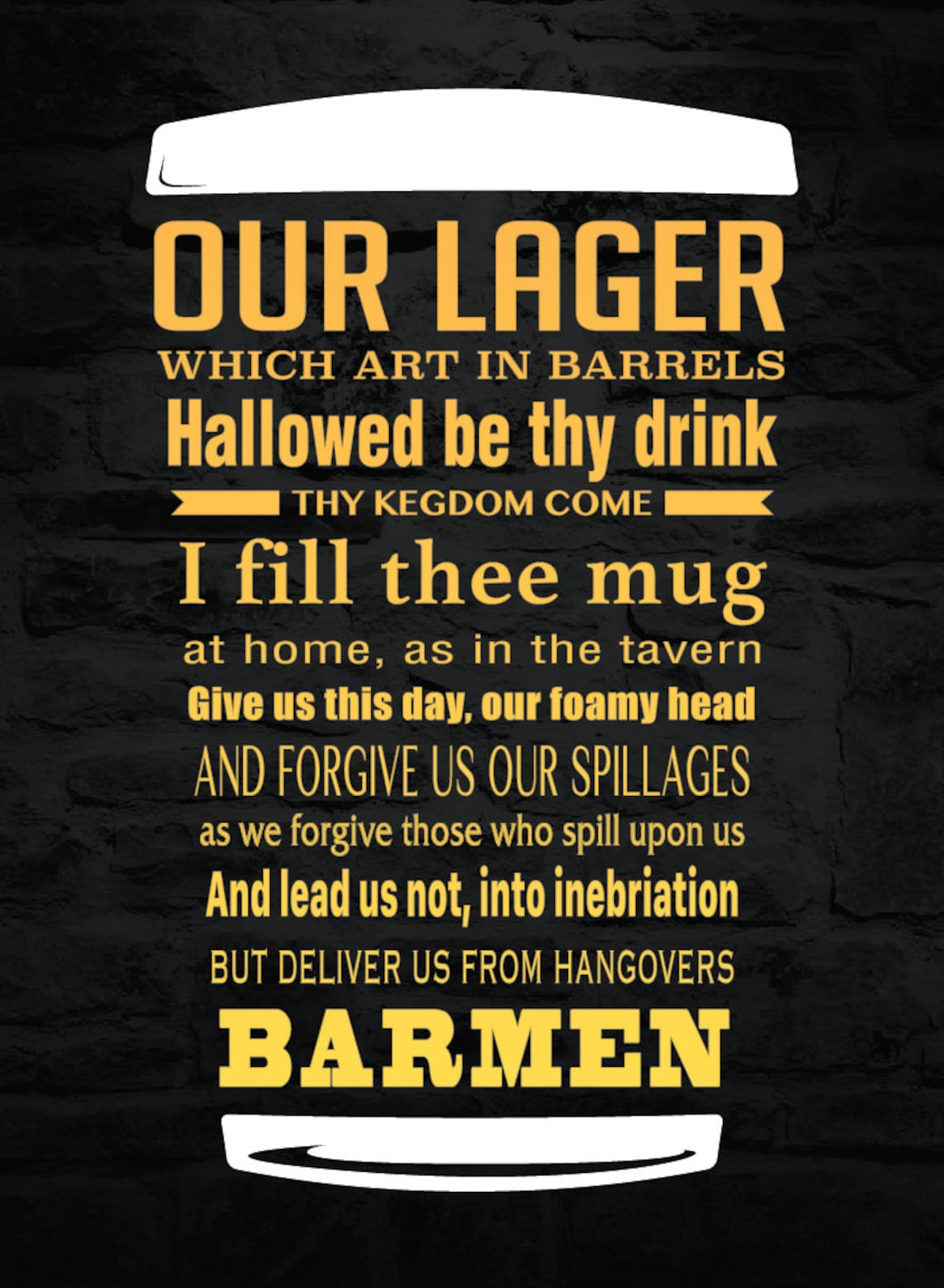 The Beer Prayer - Etsy