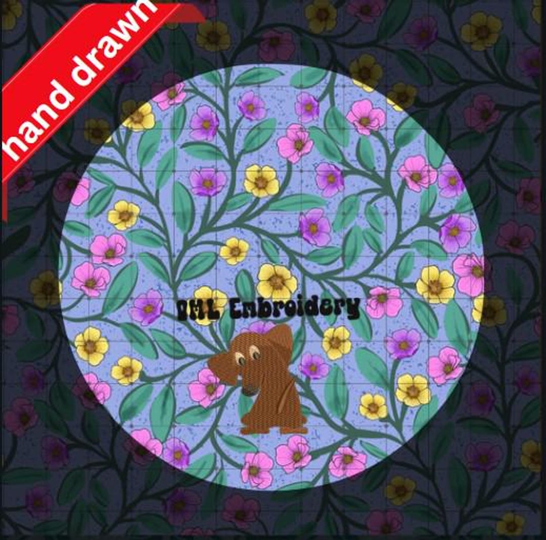 Trailing Wild Roses Seamless Hand Drawn PNG Digital Paper Seamless ...