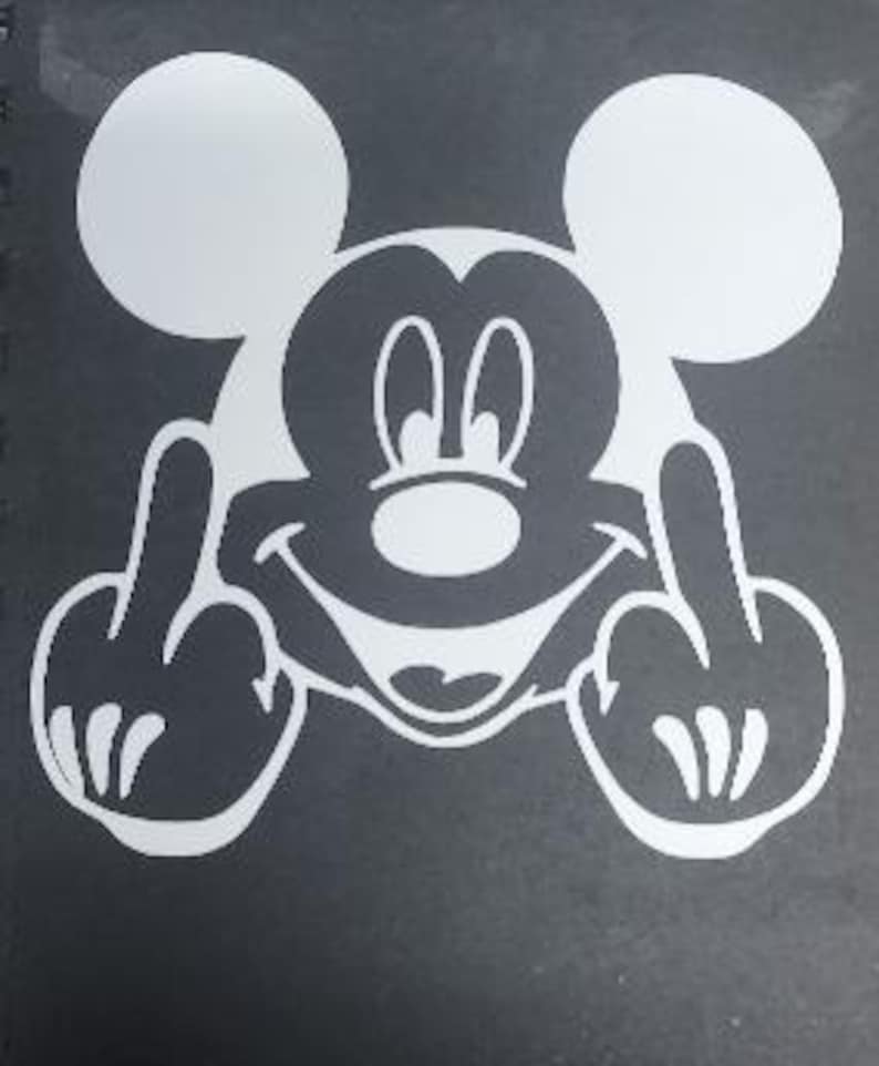 Angry Mickey Vinyl Sticker - Etsy