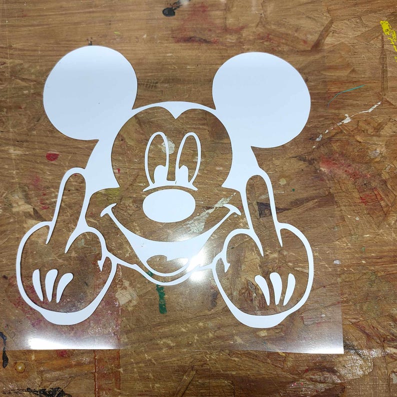 Angry Mickey Vinyl Sticker - Etsy