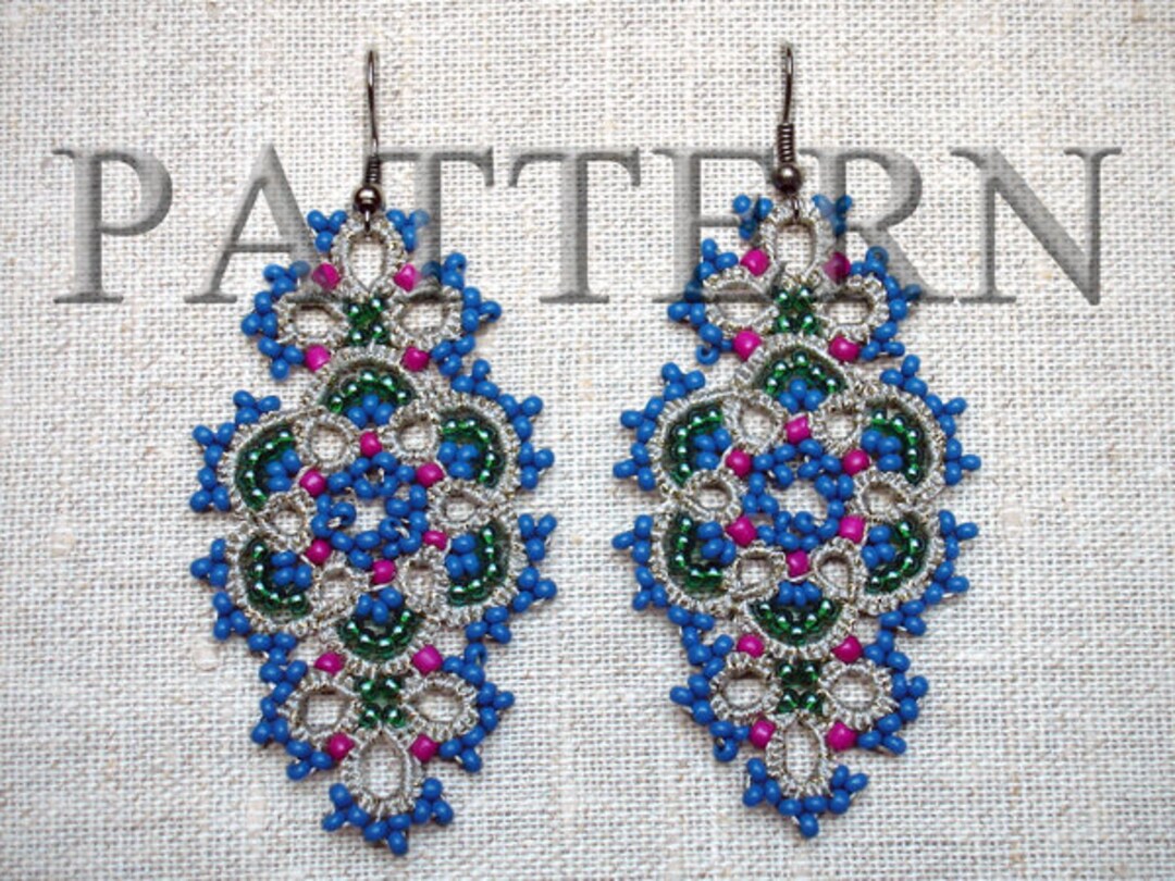 Tatting Pattern PDF – Earrings – Lace - Jewelry - Etsy