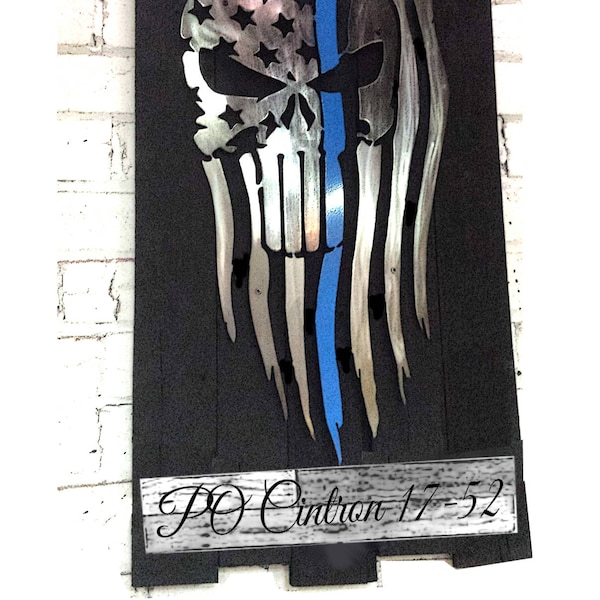 Metal Thin Blue Line Flag - Etsy