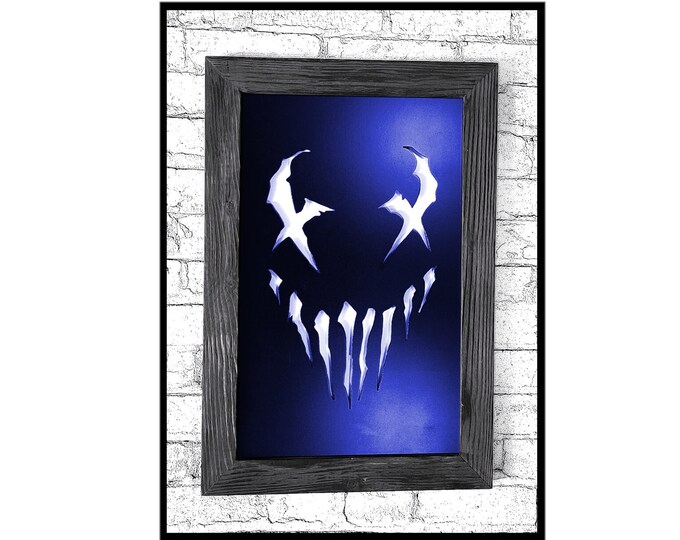 Purgehead Abstract Shadow Art With a Dark Whimsical Rustic Frame ...