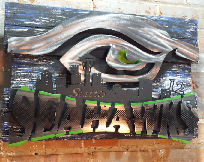 Seattle Seahawks 3D Layered Brushed Metal Wall Art on - Etsy