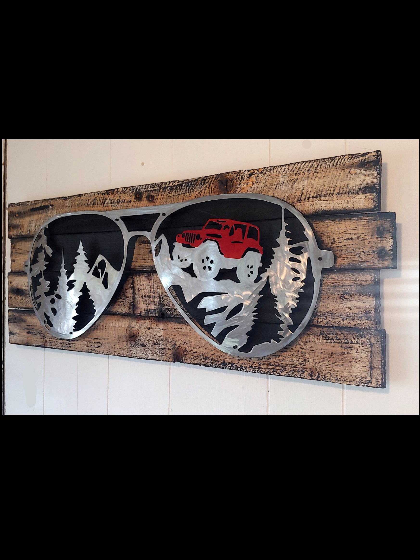 JEEP TRAIL Shades, Vintage Aviators, Metal Art, Reclaimed Wood ...