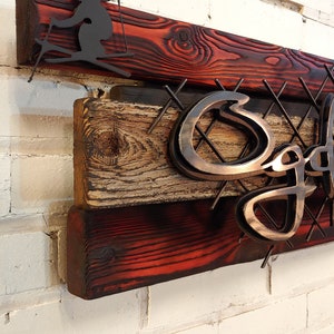 Modern Rustic Sign, Backlit LED Lights, Metal and Reclaimed Wood ...