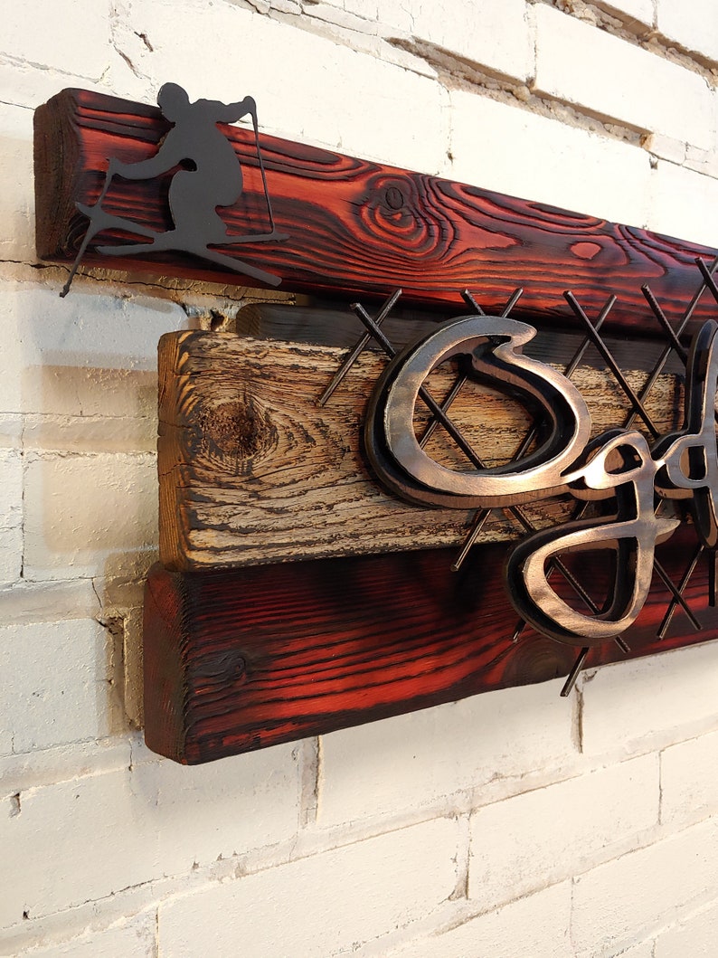 Modern Rustic Sign Backlit LED Lights Metal and Reclaimed - Etsy