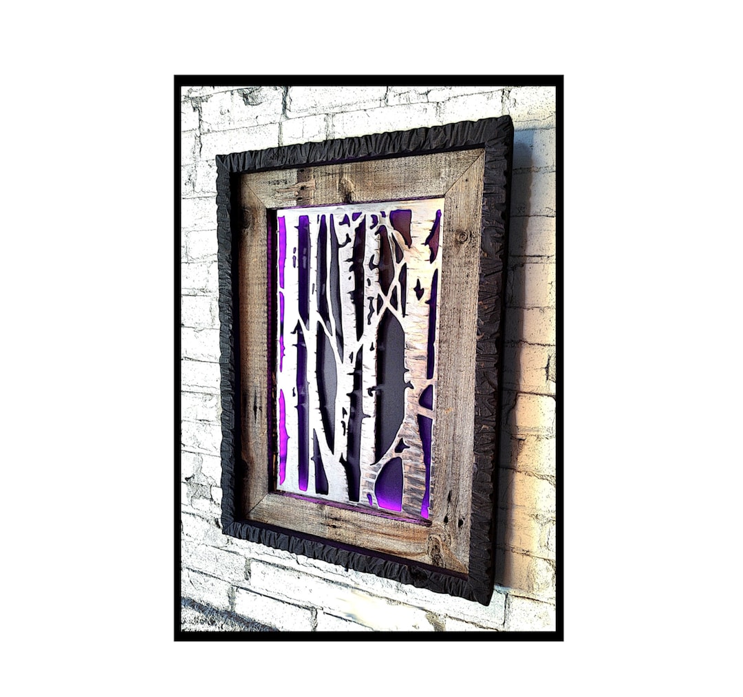 RUSTIC TIMBERS- Abstract Shadow Art With Hand Notched Reclaimed Frame ...