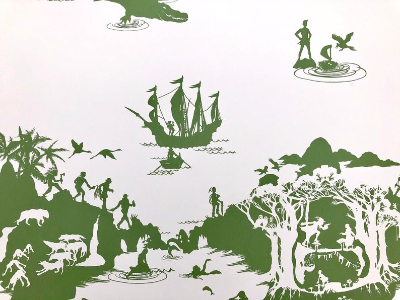 Peter Pan Wallpaper - Etsy